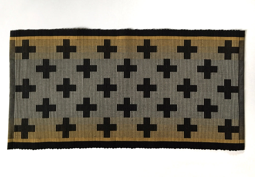 Silver and Gold Rep Table Runner – Hands to Work Textiles